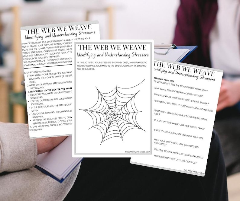 The Web We Weave, Art Therapy Worksheet, Group Discussion Questions ...