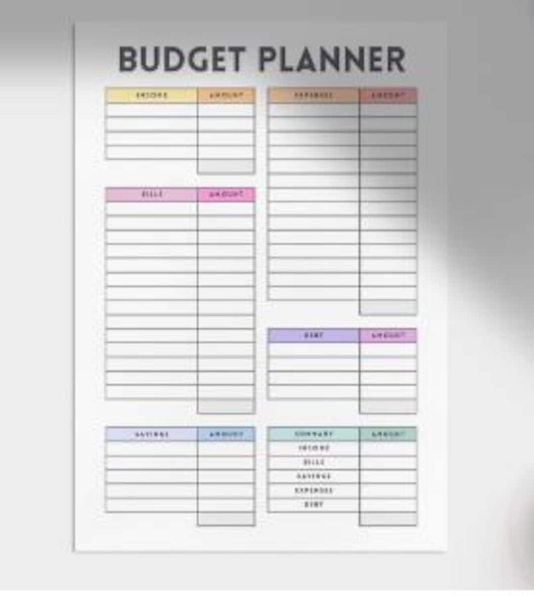 Printable Budget Planner – Simple & Effective Financial Tracker - Etsy
