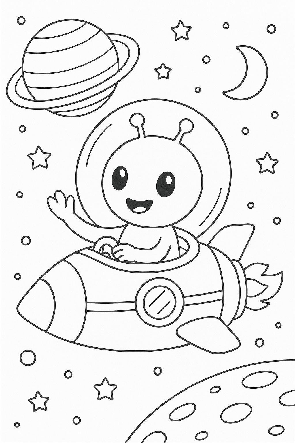 10 Space Coloring Pages for Kids | Printable Outer Space Activity ...