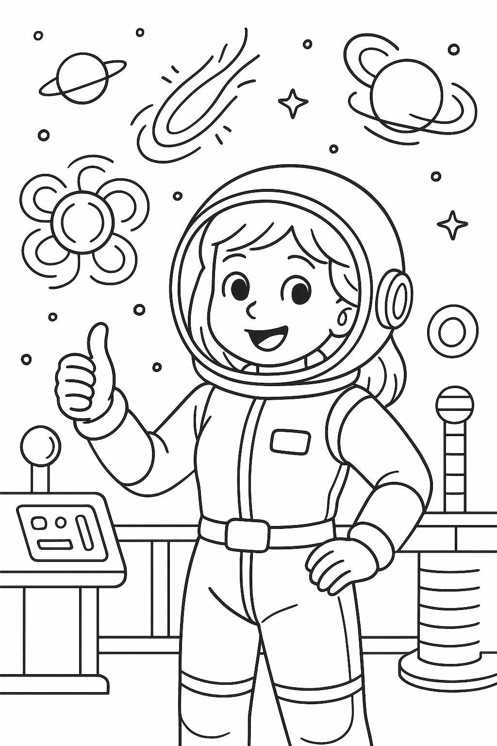 10 Space Coloring Pages for Kids | Printable Outer Space Activity ...