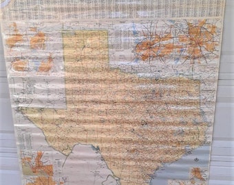 Texas Wall Map Laminate - Etsy