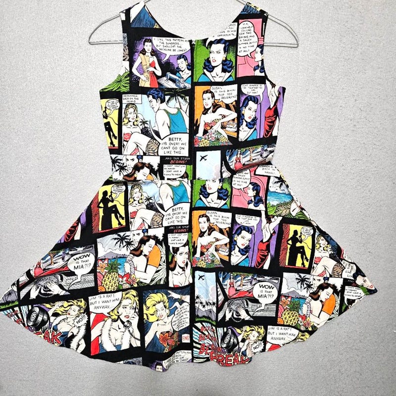 Girls Comic Book Dress - Etsy