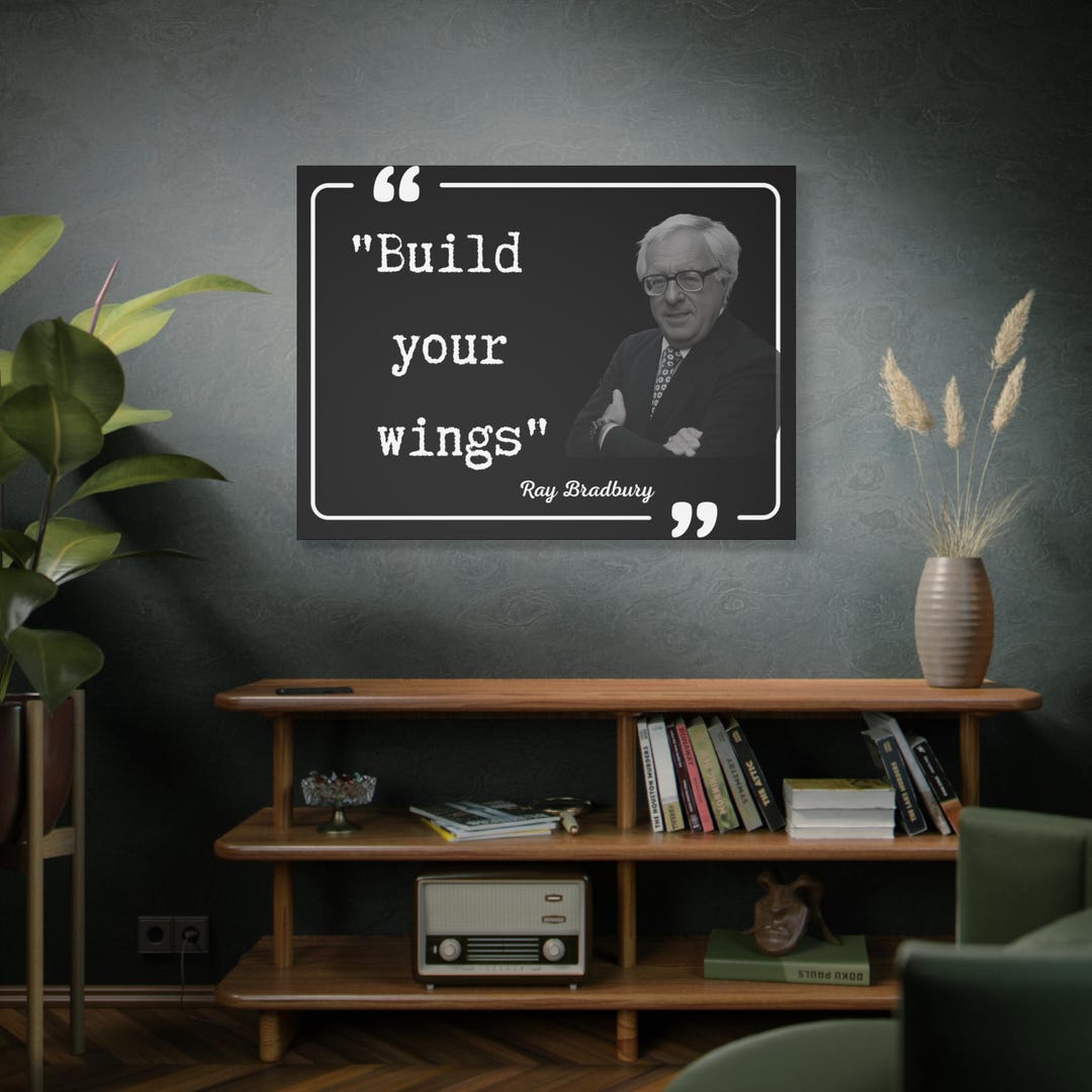 Ray Bradbury Quote Wall Art - Vintage Literary Matte Canvas Print With ...