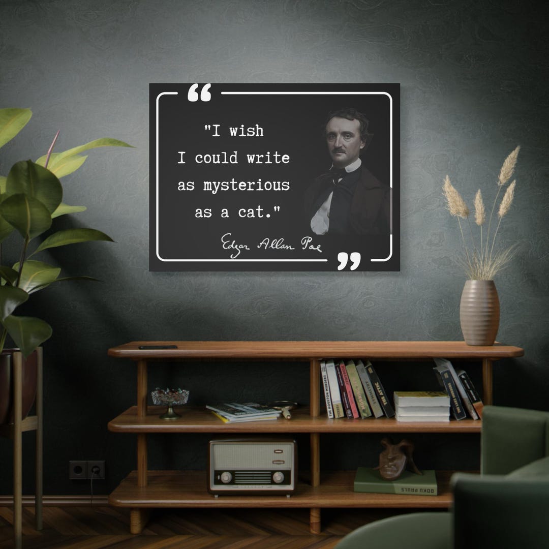 Edgar Allan Poe Quote Wall Art - Signature Autograph the Raven Gothic ...