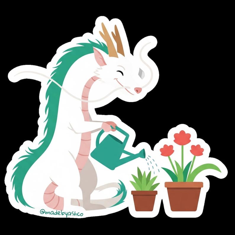 Cute Haku Spirited Away Vinyl Sticker - Waterproof, Durable, Anime ...