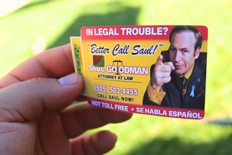2 Better Call Saul Debit Card Sticker | Funny Saul Goodman Bank Card ...
