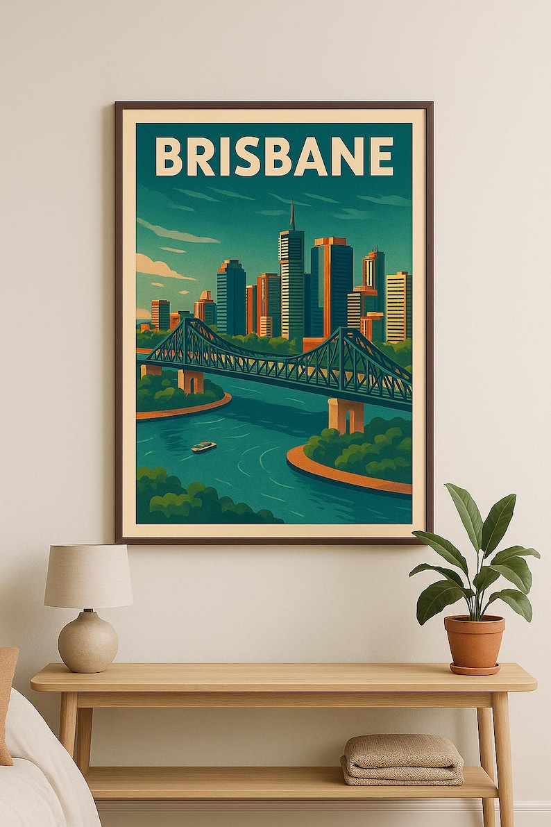 Brisbane Poster - Etsy