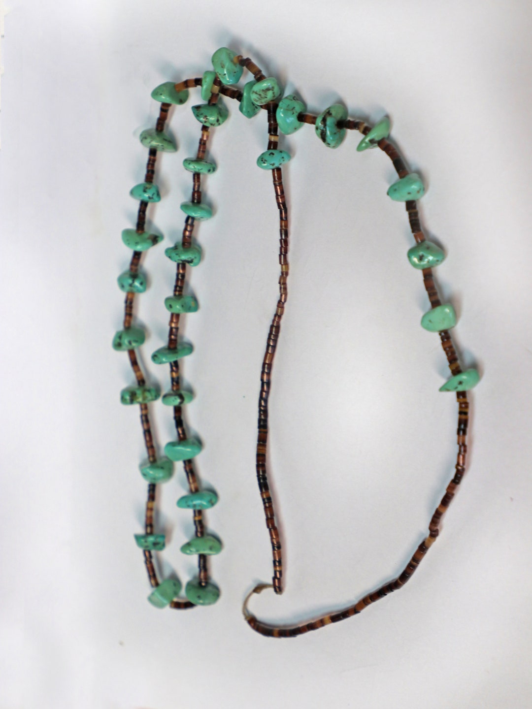 Necklace, Native American, Vintage, Jewelry, Turquoise, Heishi, Hand ...