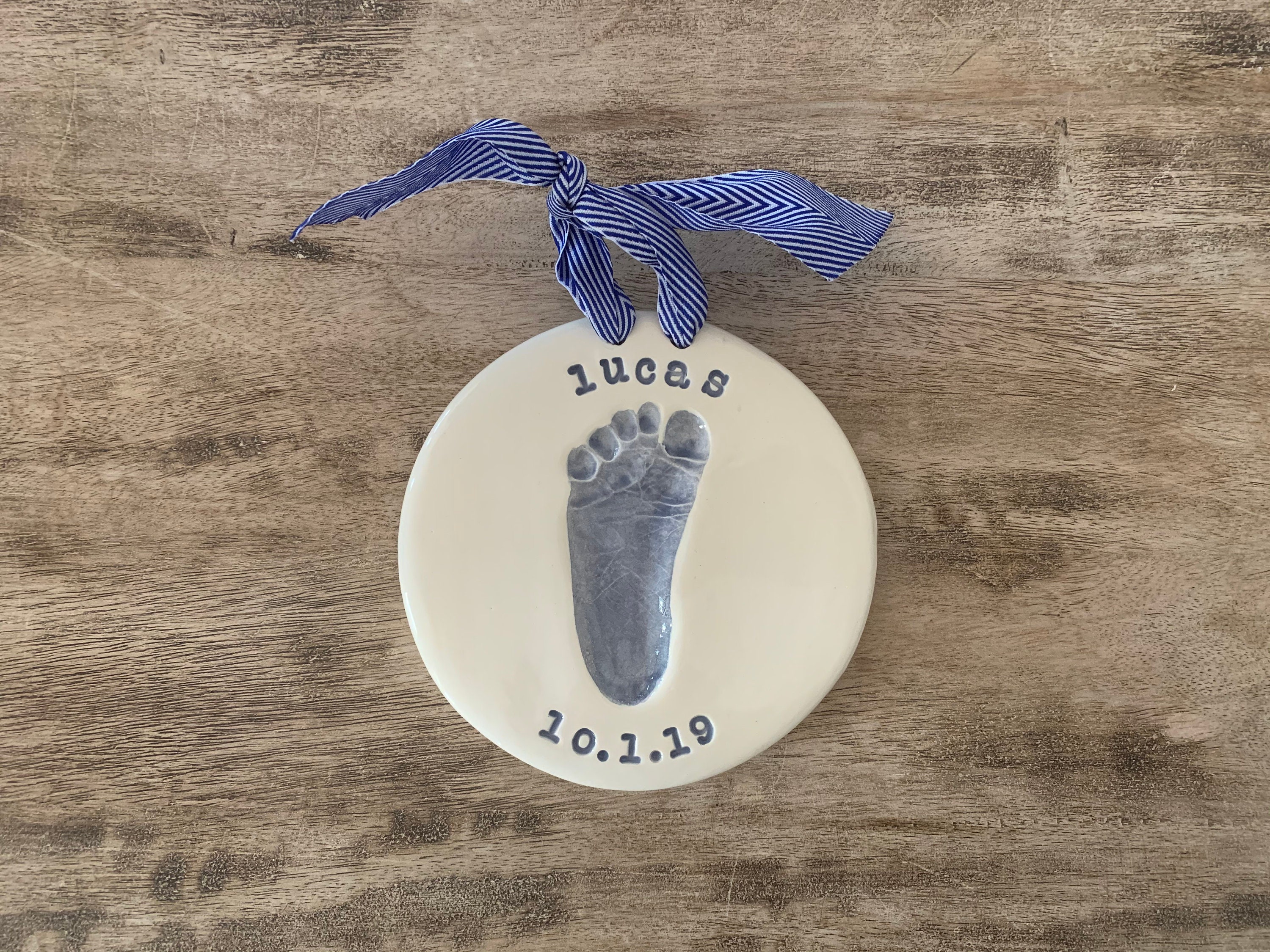 Custom Ceramic Baby Handprint Keepsake/ Clay Print | Etsy