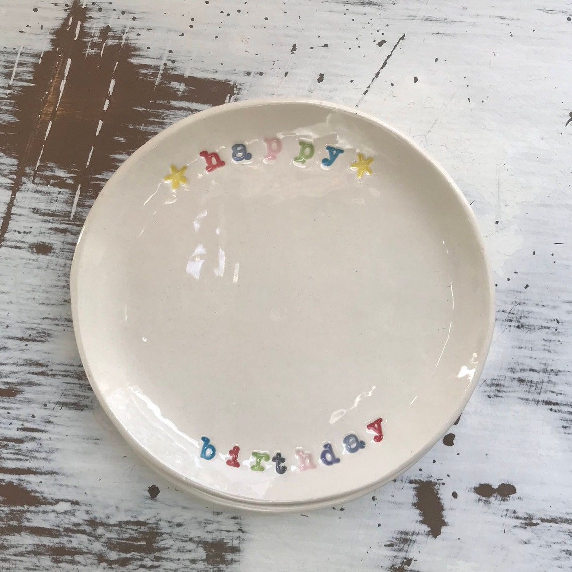 Happy Birthday Cupcake Plate, Cake Plate, Celebration Plate, Special ...