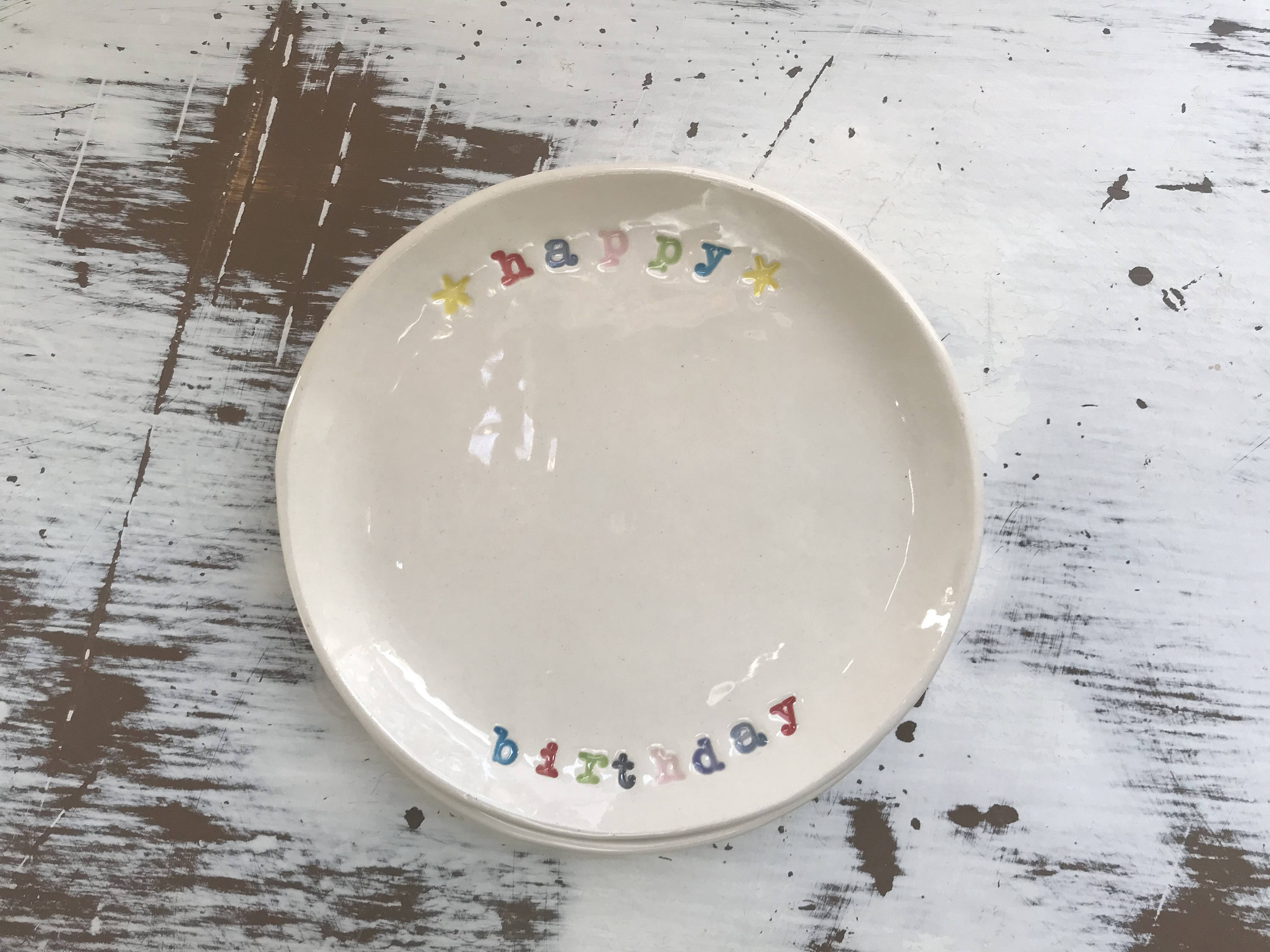 Happy Birthday Cupcake Plate Cake Plate Celebration Plate | Etsy