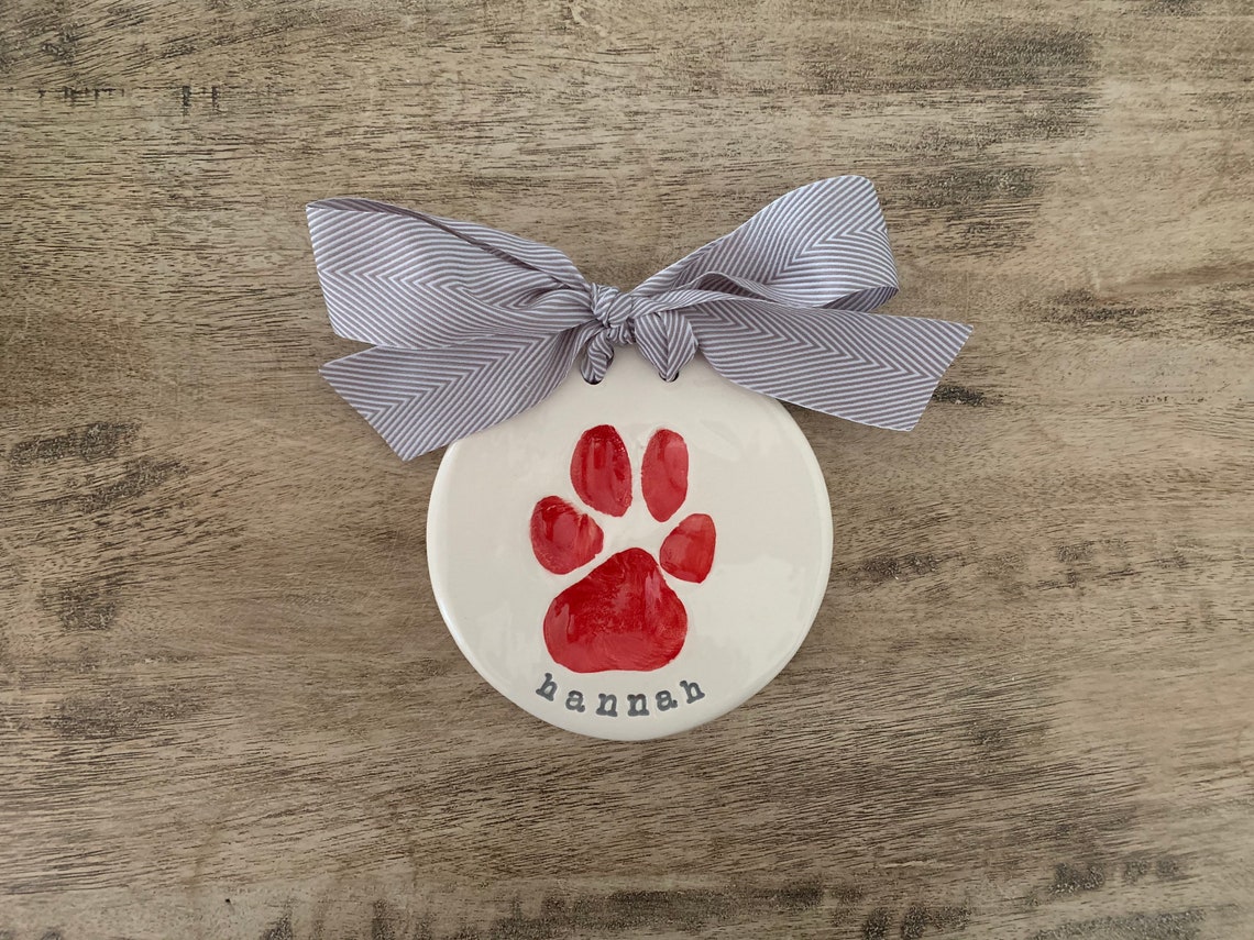 Ceramic Paw Print Dog Keepsake Clay Print Paw Print - Etsy