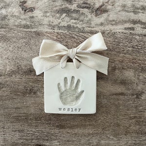 Custom Ceramic Baby Handprint Keepsake/ Clay Print - Etsy