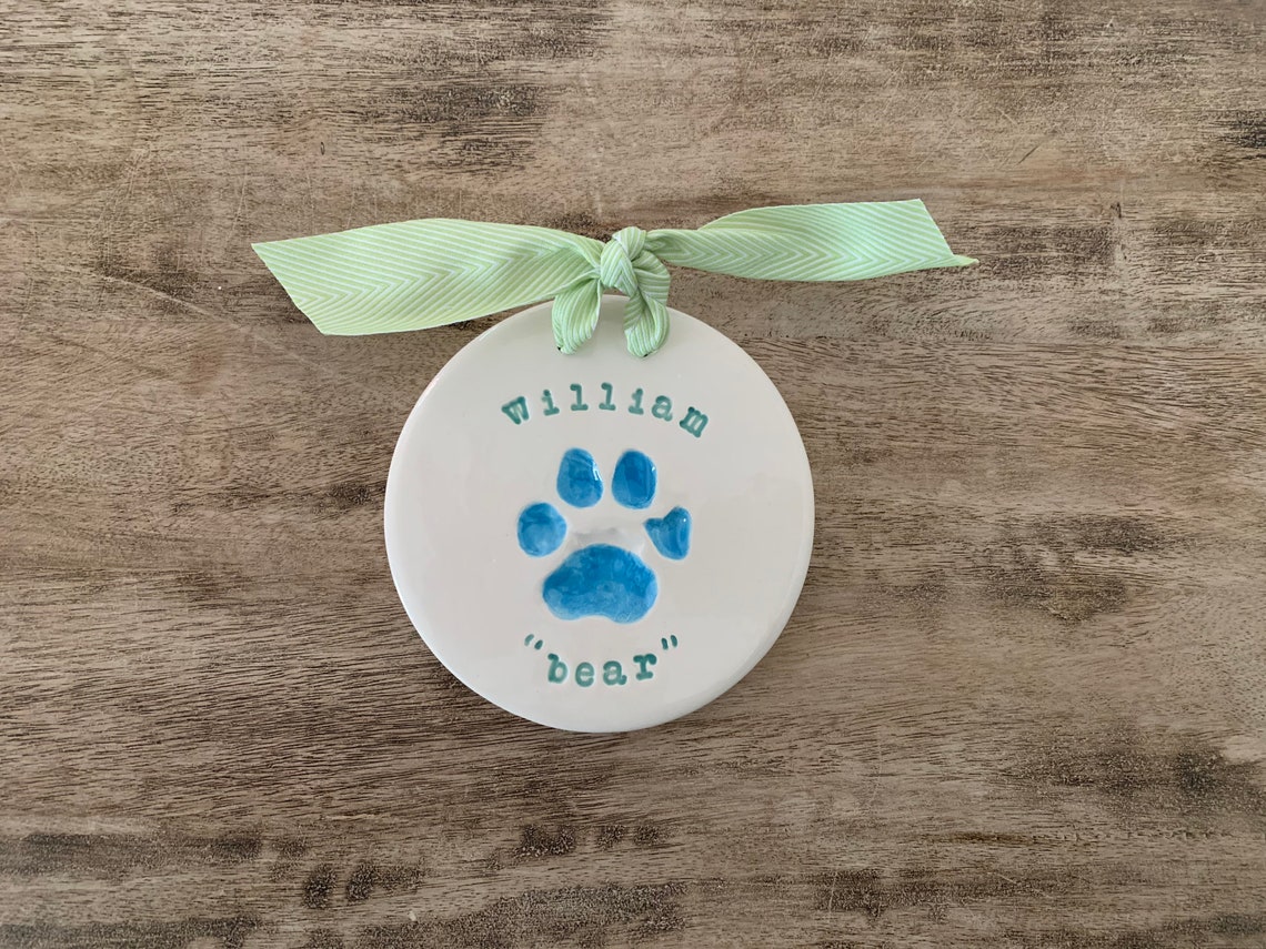 Ceramic Paw Print Dog Keepsake Clay Print Paw Print - Etsy