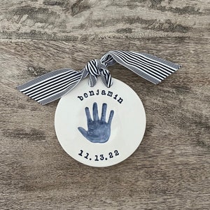 Custom Ceramic Baby Handprint Keepsake/ Clay Print - Etsy