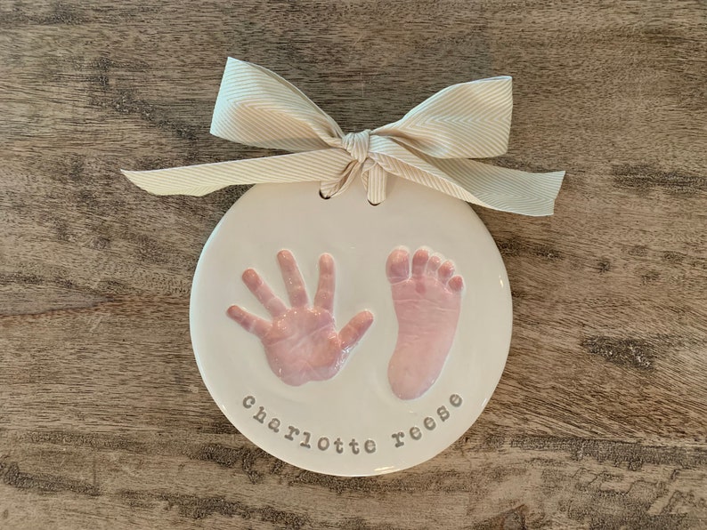 Custom Ceramic Baby Hand and Footprint Keepsake/ Clay Prints | Etsy