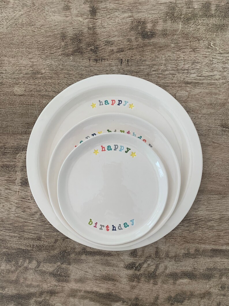 Happy Birthday Cupcake plate Cake Plate Celebration Plate | Etsy