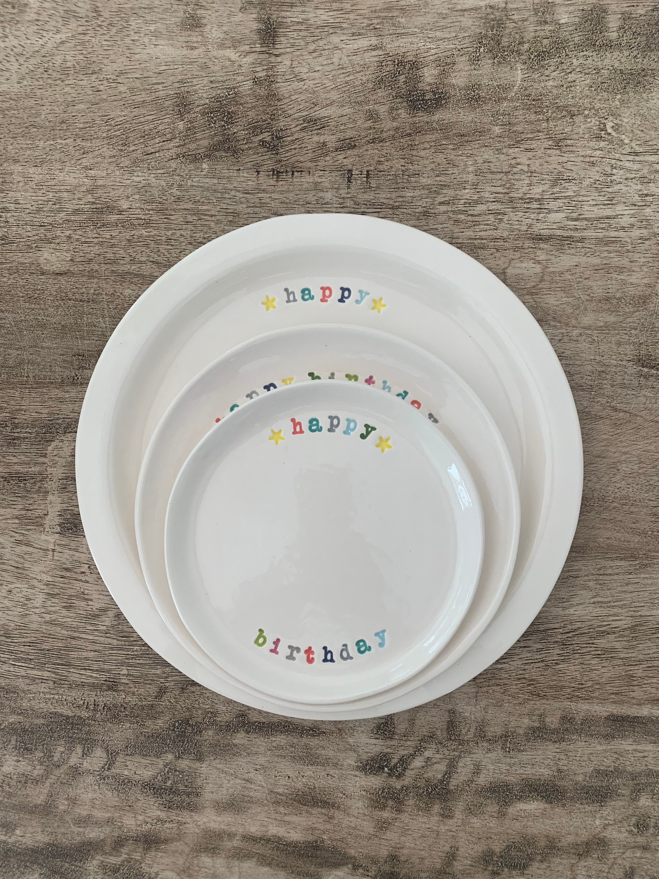 Happy Birthday Cupcake Plate Cake Plate Celebration Plate | Etsy