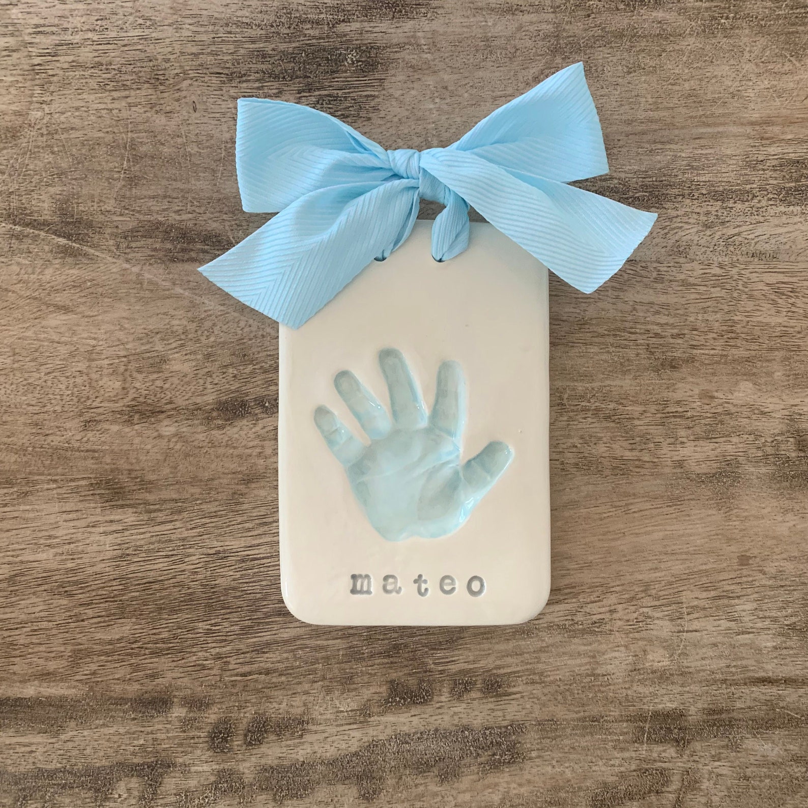 Custom Ceramic Baby Handprint Keepsake/ Clay Print - Etsy