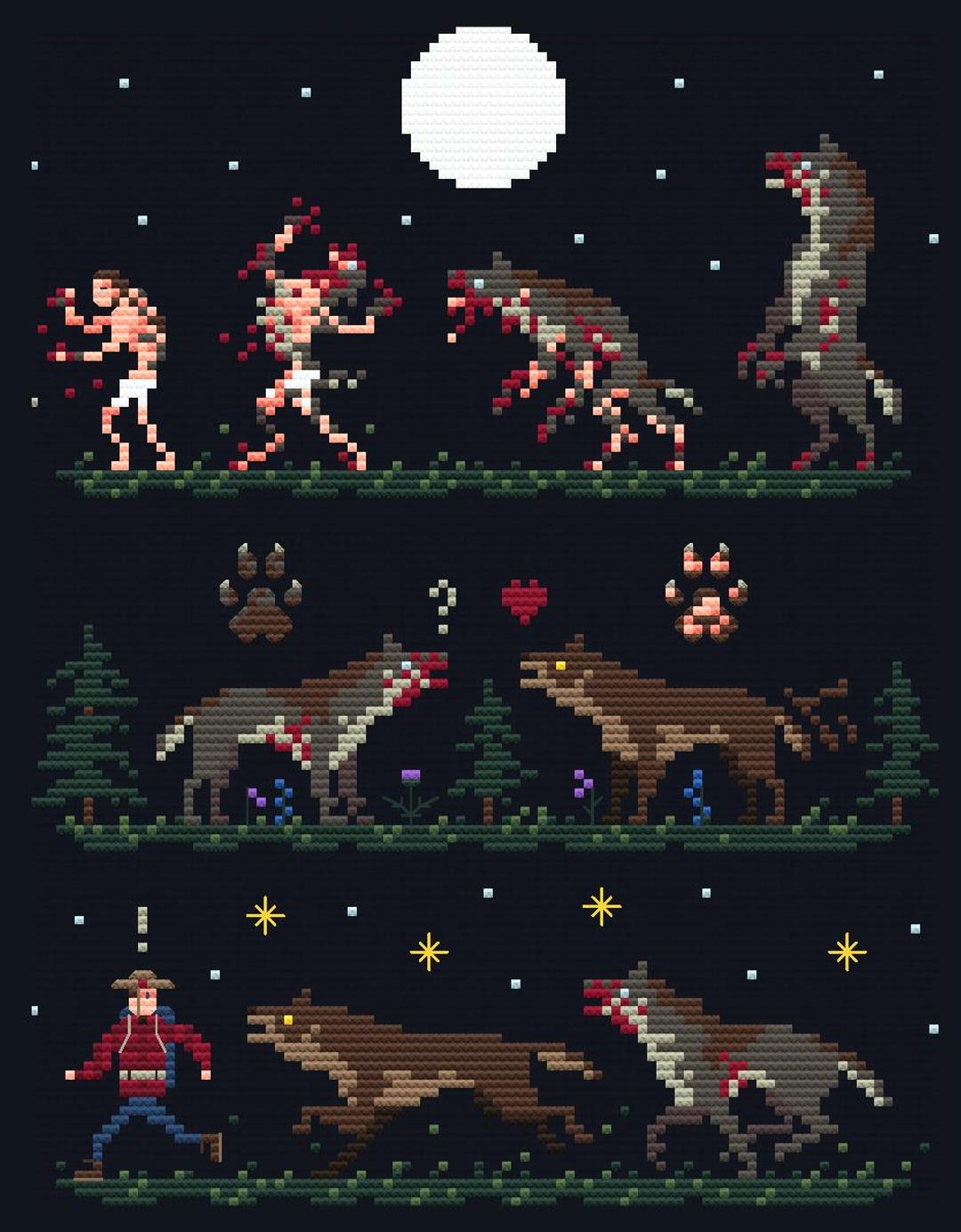 Werewolf Wilderness Retreat [cross Stitch Pattern] - Etsy