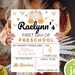 Boho Rainbow School Sign, Last Day School Girl Sign, Editable Printable ...