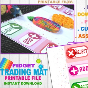Fidget Trading Mat, Printable Pop It Party Decor, Pop It Birthday, Pop ...