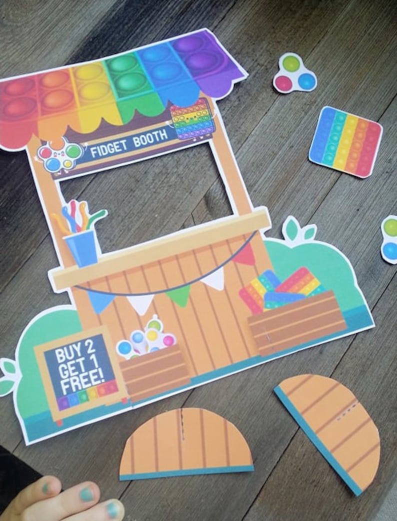 Elf Fidget Booth and Notes Letter Board Signs Pop It Elf - Etsy