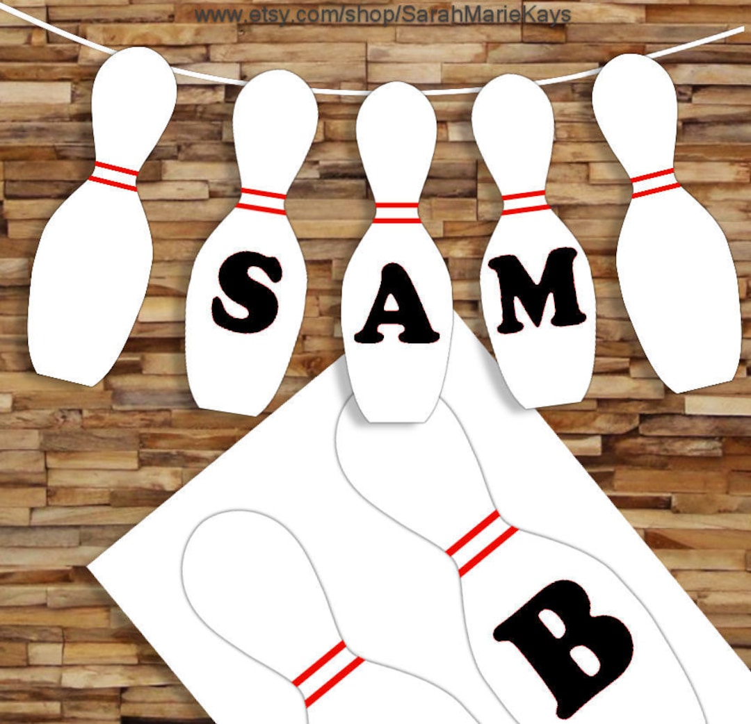 Bowling Pin Banner, Bowling Birthday, Bowling Birthday Decorations ...