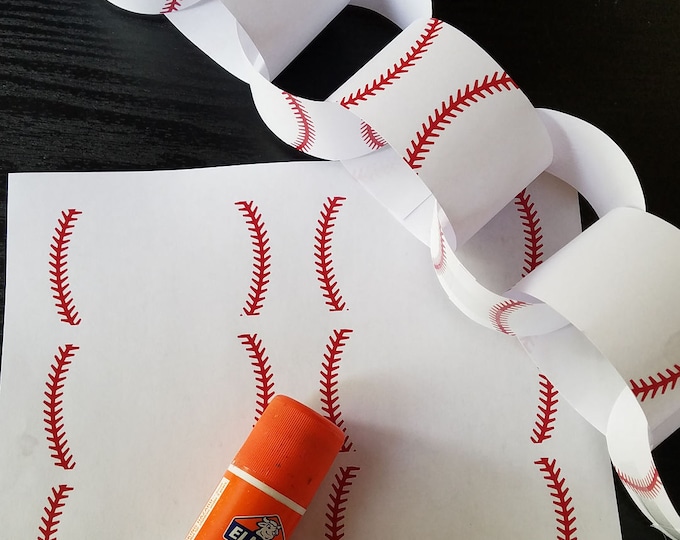 Baseball Chain Banner Baseball Birthday Baseball Baby - Etsy