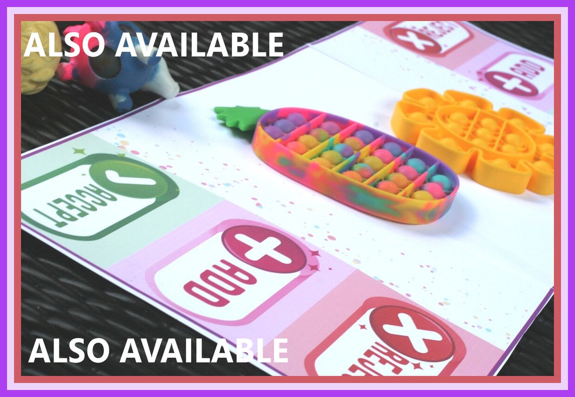 Pop It Birthday Favor Bag Decor Popit Birthday Pop It - Etsy