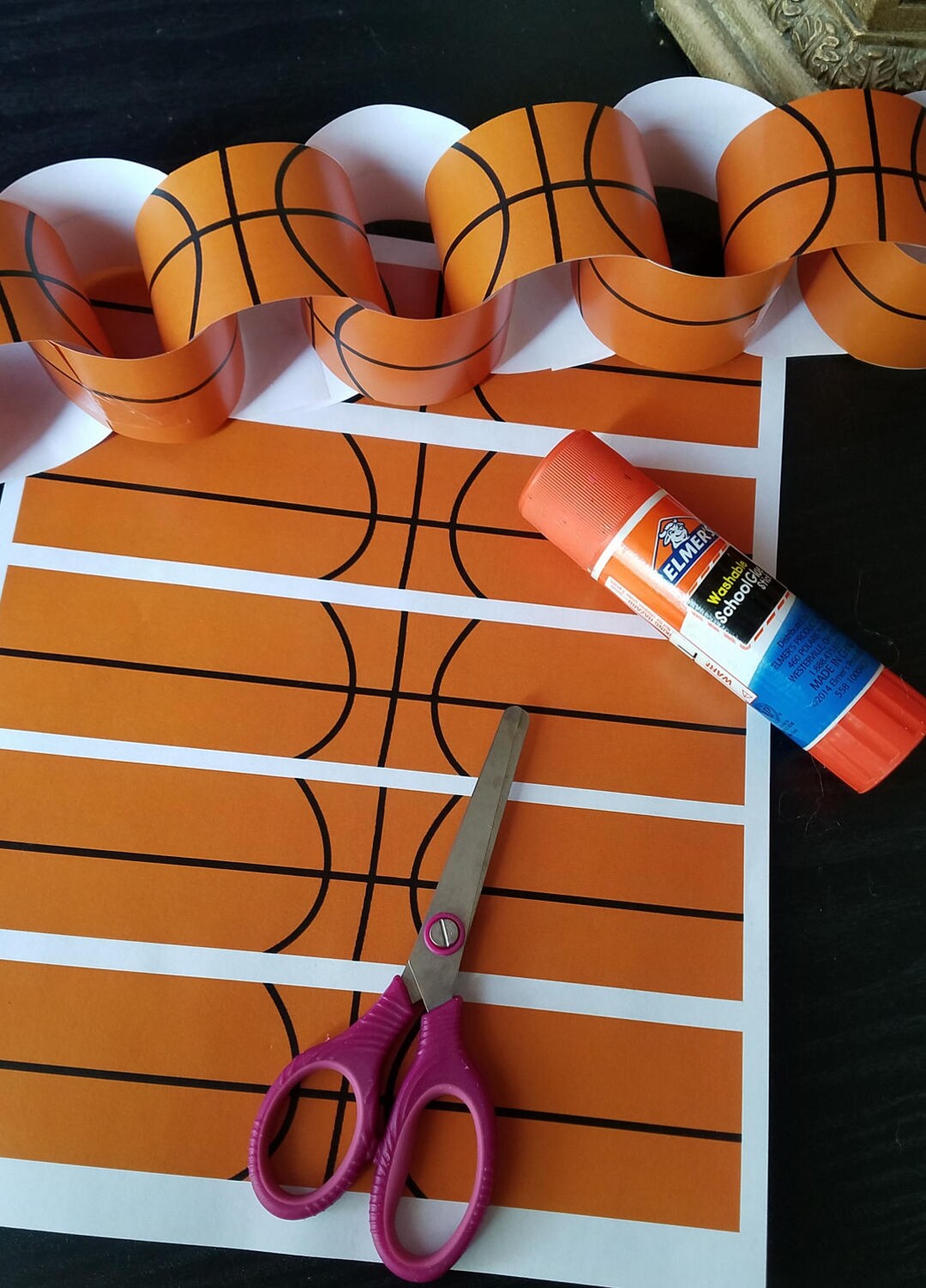 Basketball Chain Banner, Basketball Birthday, Basketball Baby Shower ...