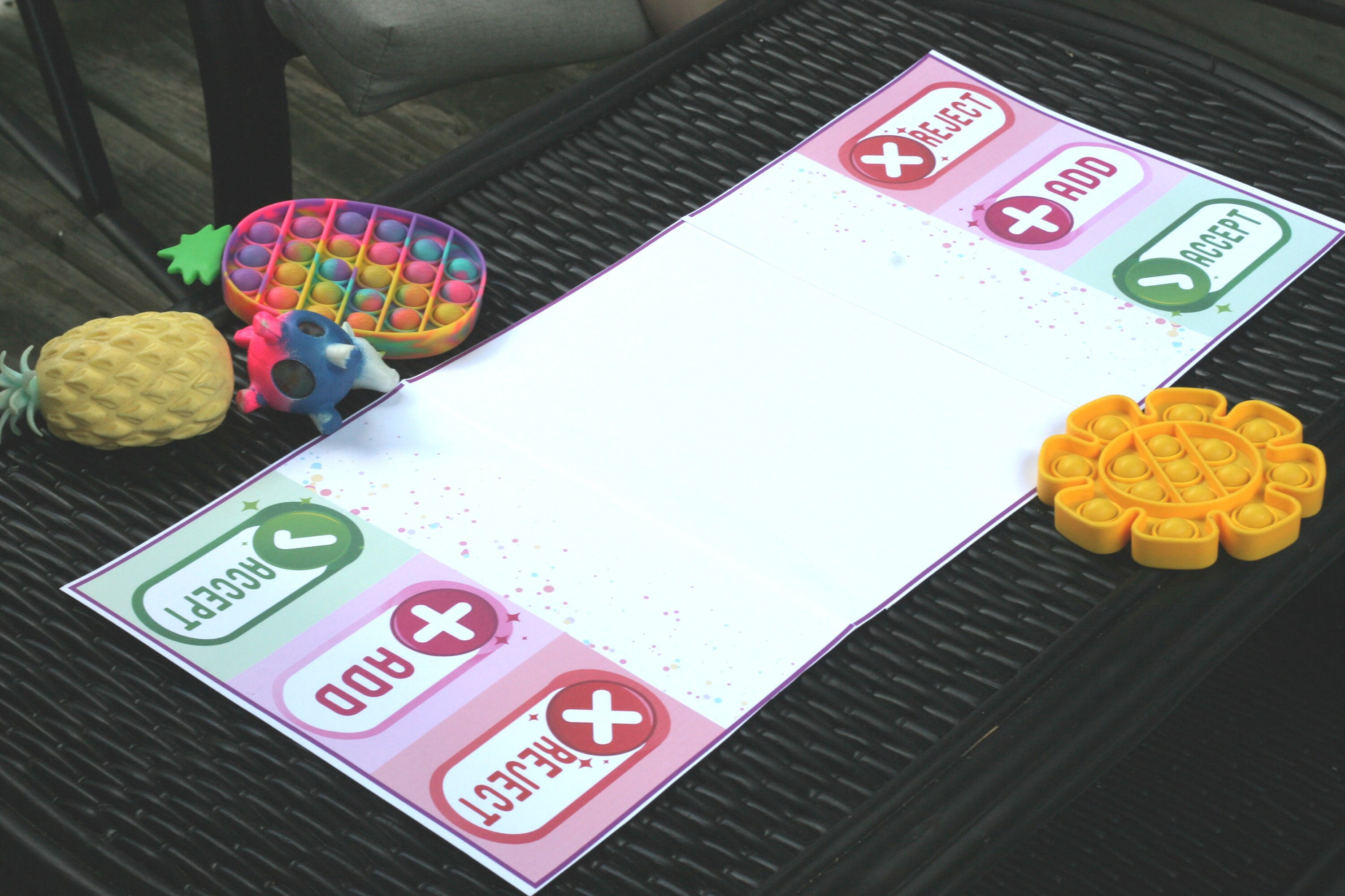 Fidget Trading Mat Printable Pop It Party Decor Pop It - Etsy Ireland