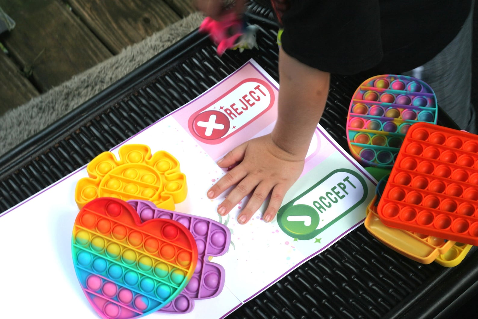 Fidget Trading Mat Printable Pop It Party Decor Pop It - Etsy