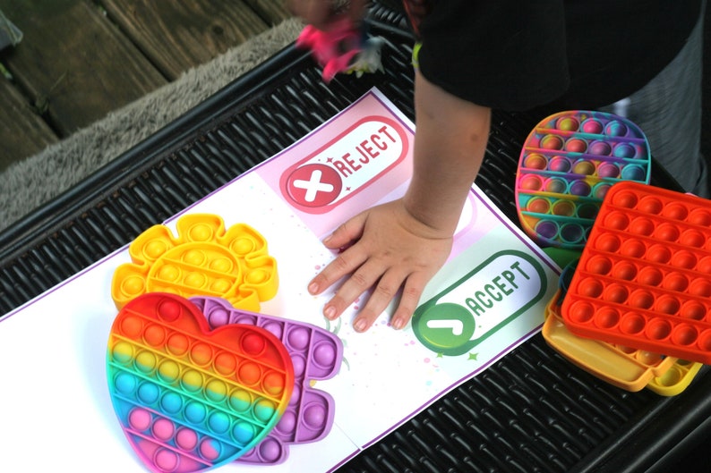 Fidget Trading Mat Printable Pop It Party Decor Pop It - Etsy