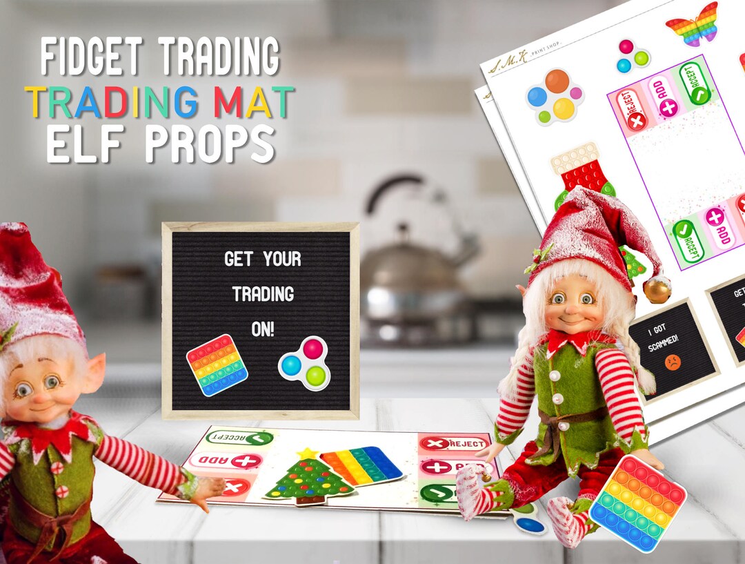 Elf Fidget Trading Mat and Notes, Letter Board Signs and Props, Elf ...