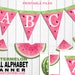 Watermelon Flag Full Alphabet Banner One in A Melon Banner - Etsy