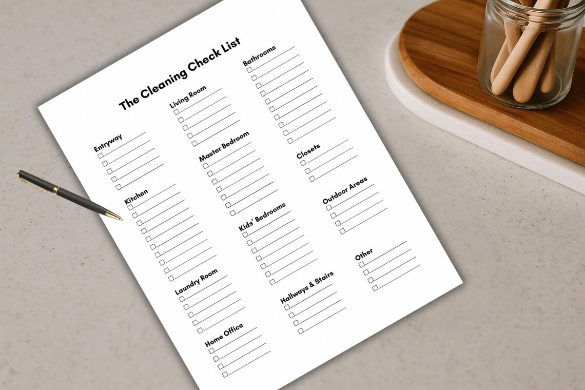 Minimalist Cleaning Checklist Printable: Daily & Room-by-room Organizer ...
