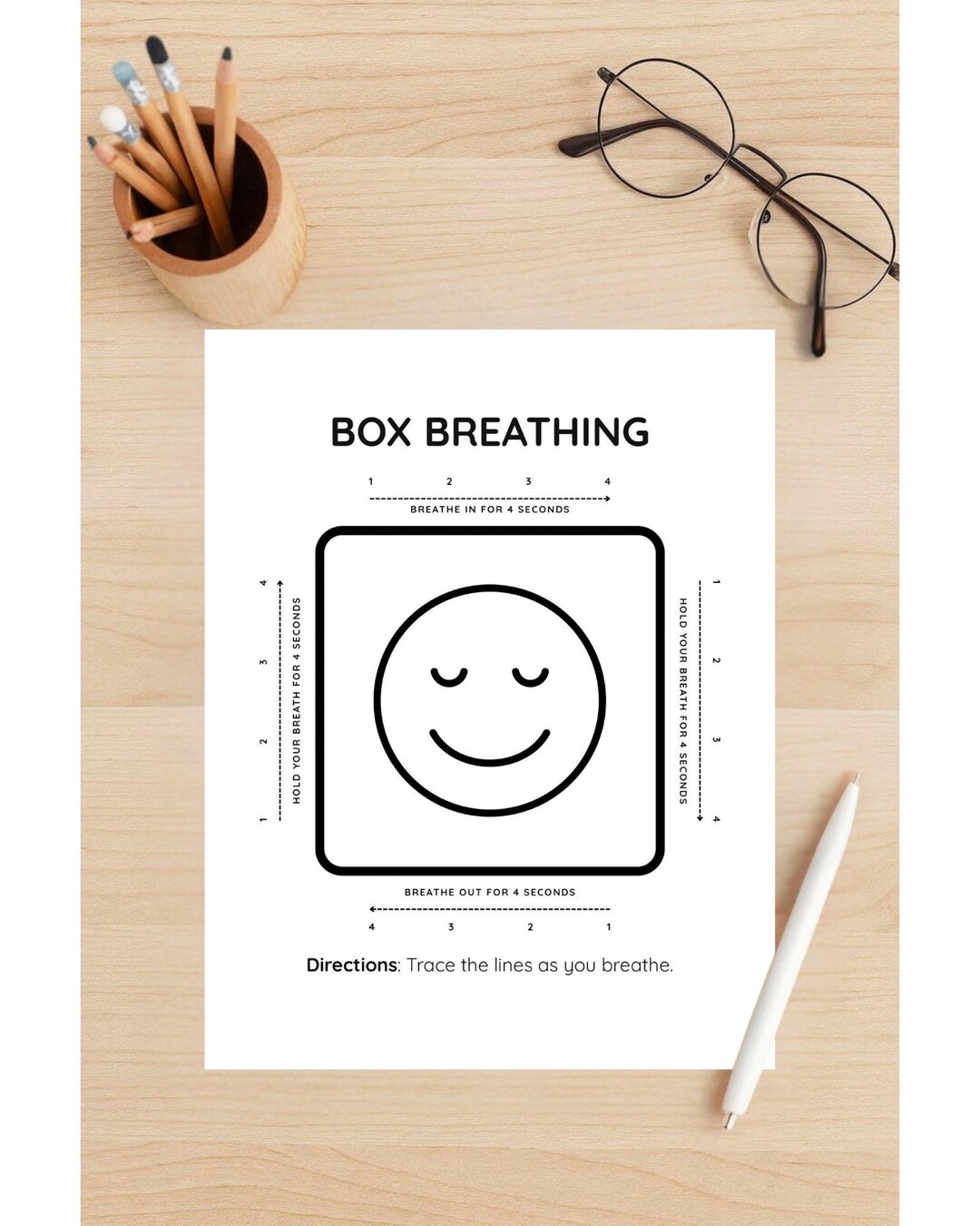 Box Breathing Poster – Mindfulness & Calm Down Corner Printable for ...