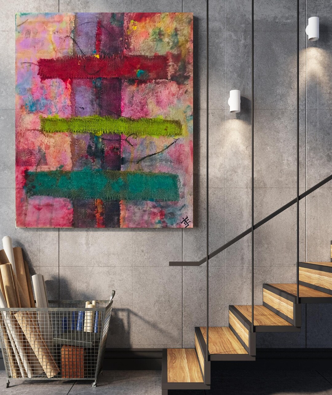 Gentle Labyrinth Painting, Acrylic, Wall Decoration - Etsy