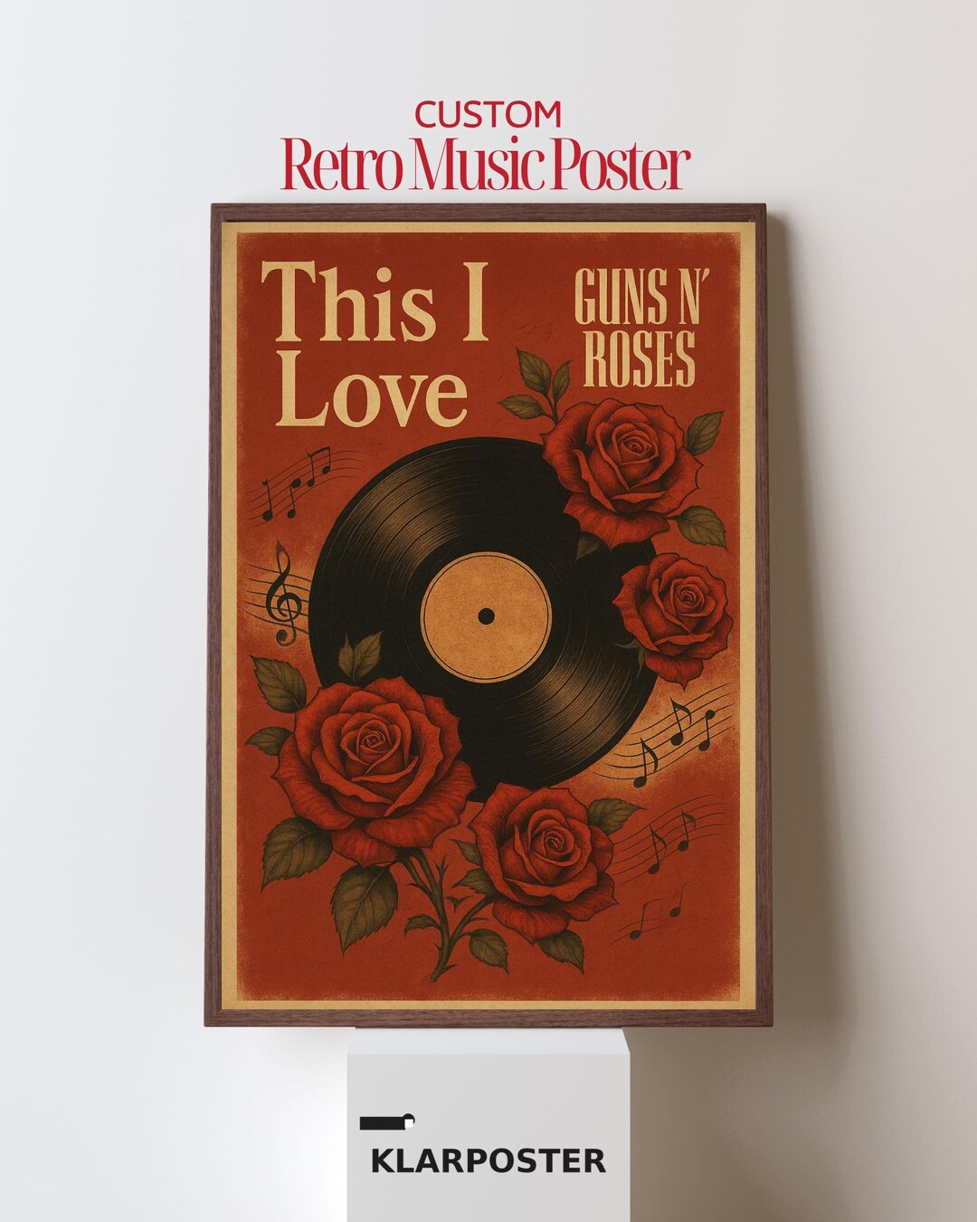 Custom Retro Music Poster – Your Favorite Song & Artist – Vintage Vinyl ...