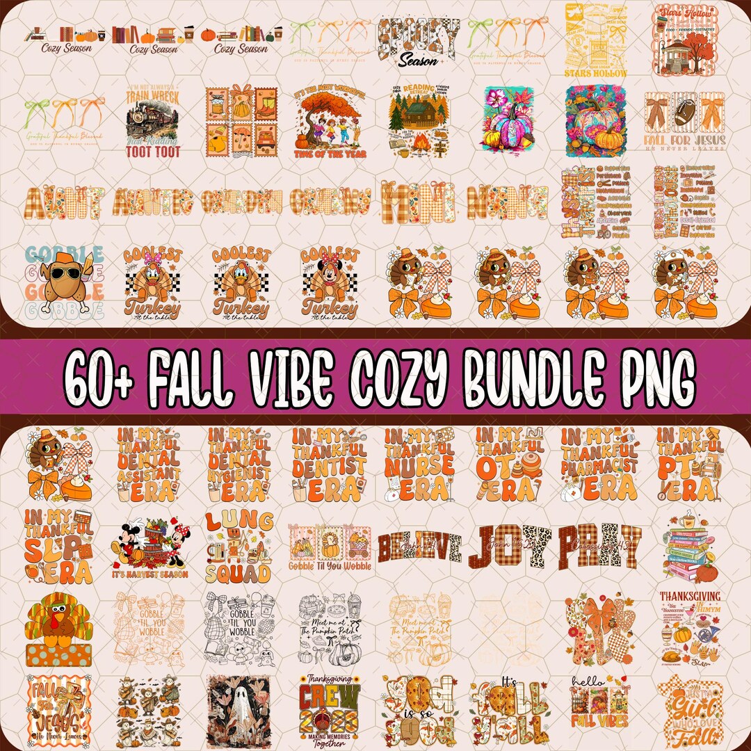 60+ Fall Bundle Png, Fall Bundle Png, Autumn Bundle Png, Thanksgiving ...