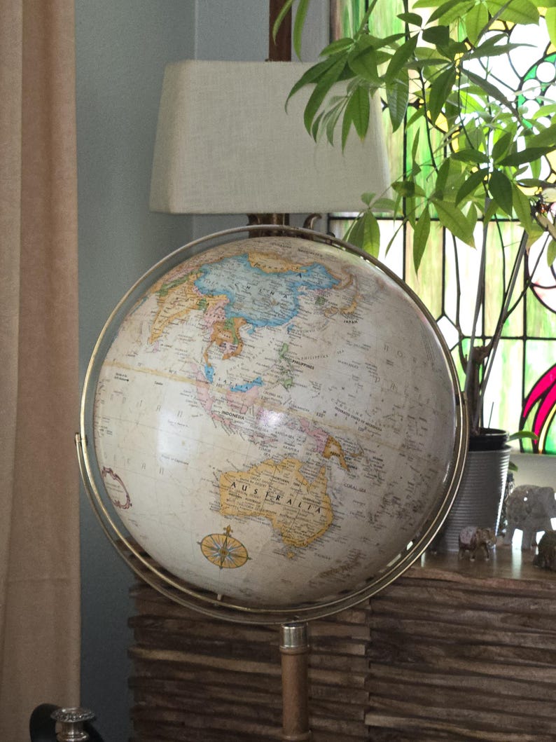 Vintage Globe, 16" Replogle World Classic - Etsy