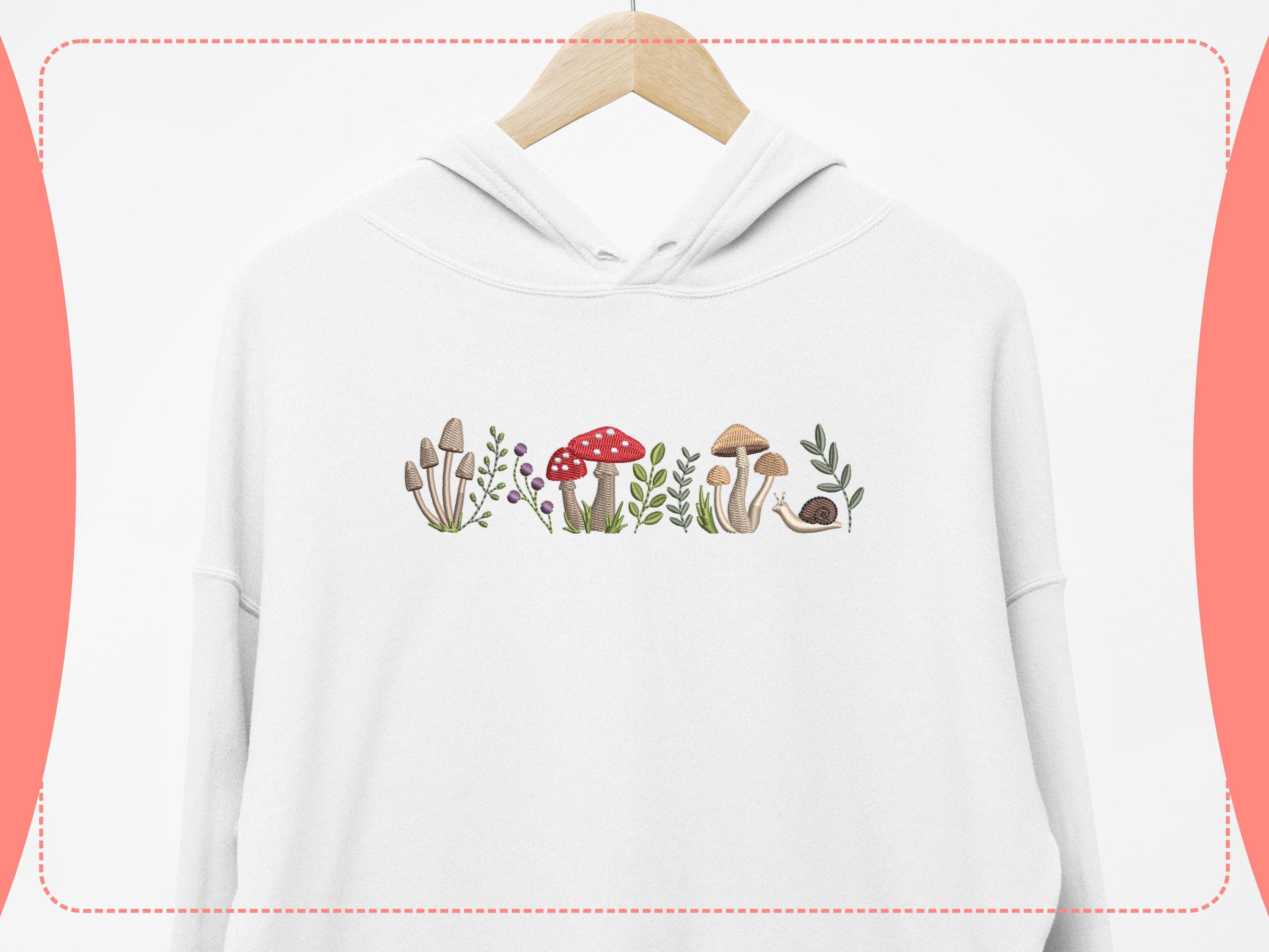 Whimsical Forest Mushroom Border Embroidery Design, Woodland Mushroom ...