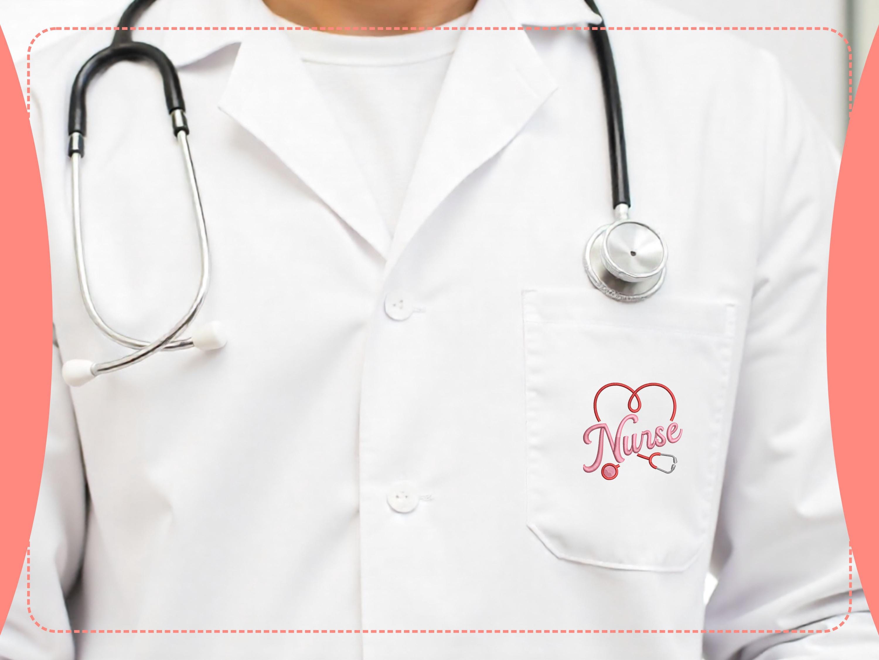 Nurse Stethoscope Bundle Embroidery Design, Floral Bow Coquette ...