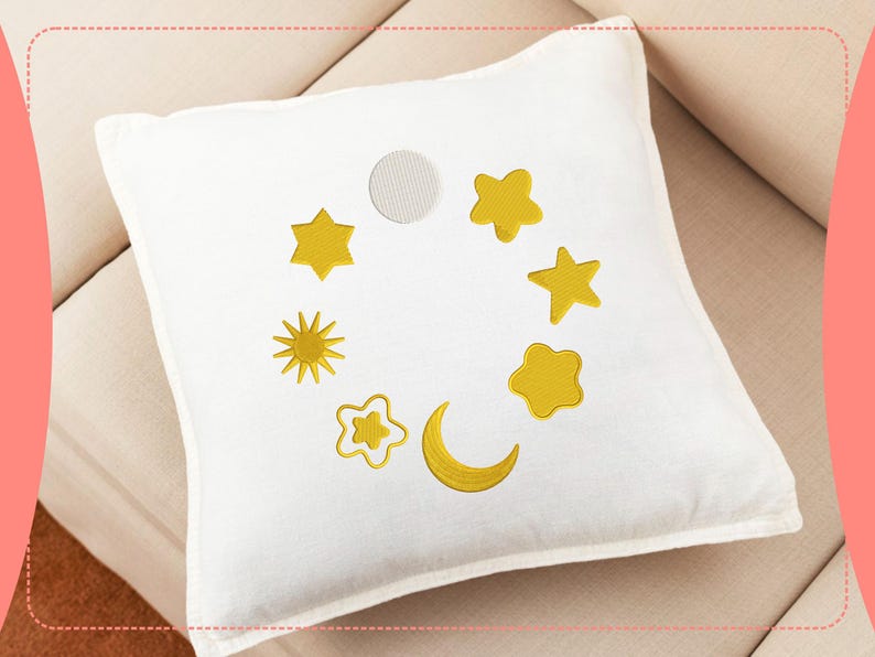 Mini Star Embroidery Designs, Sparkle Star Embroidery Bundle, Shooting ...
