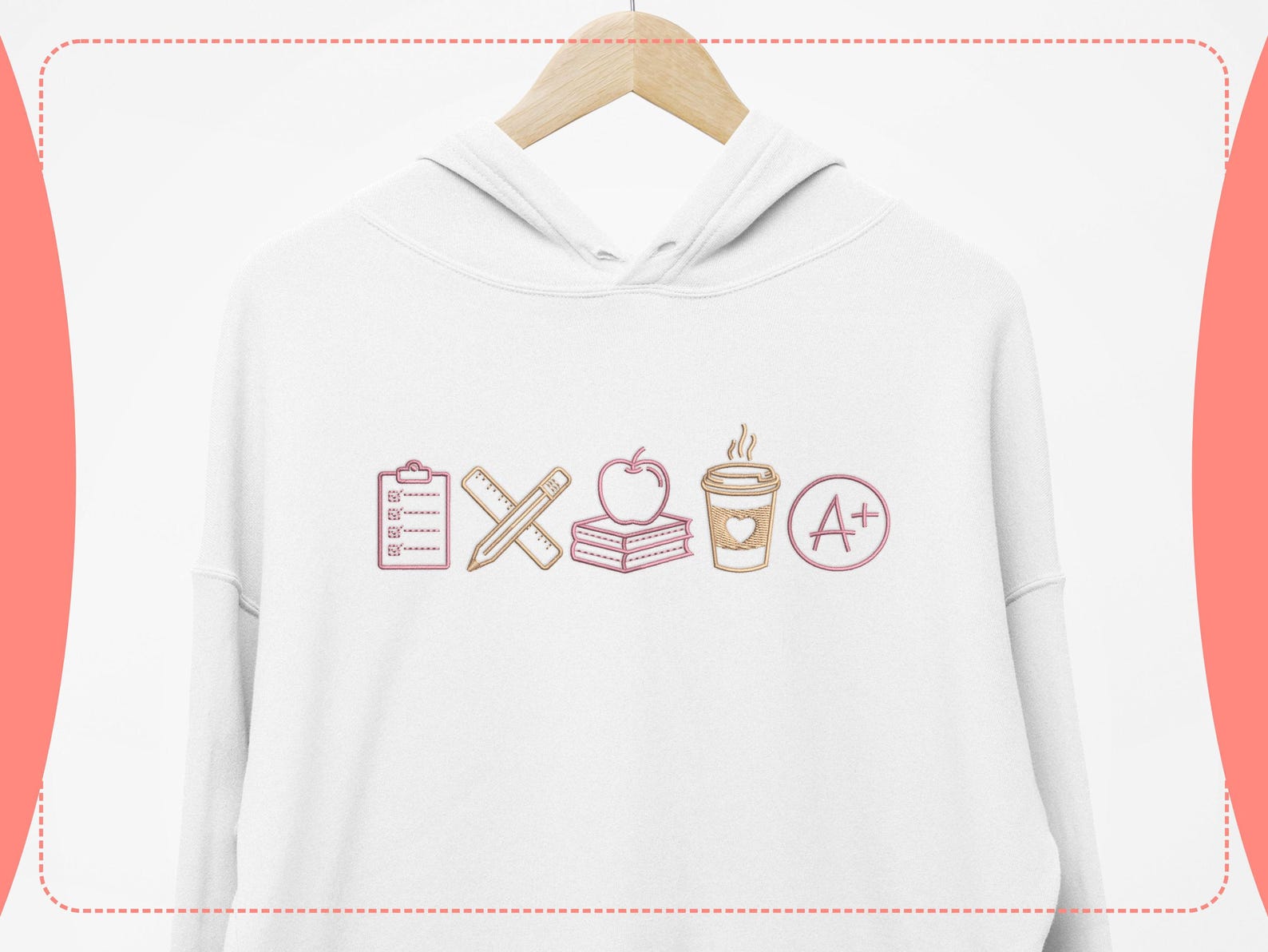 Teacher Embroidery Design, Education Icon Line Art, School Appreciation ...
