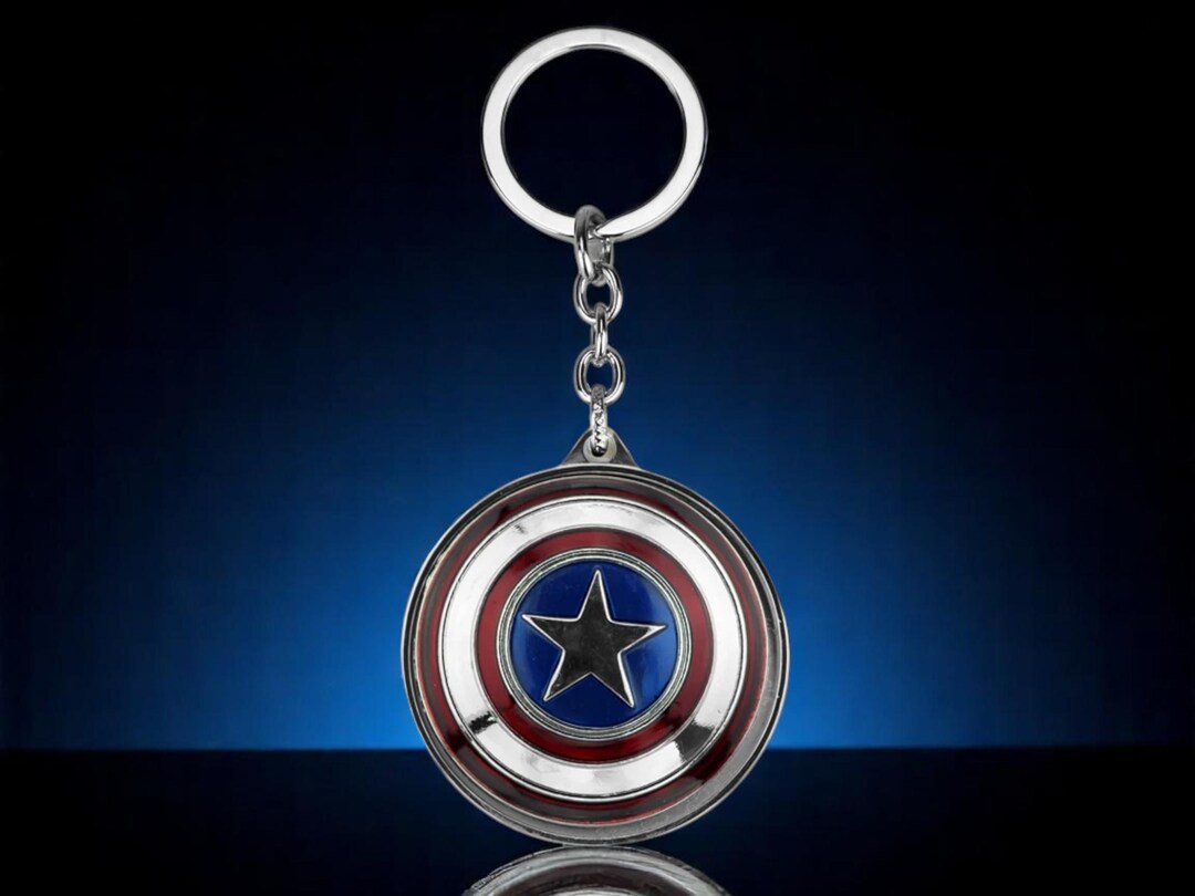 Marvel Captain America Shield Keychain – Rotating Spinner Toy for Car ...