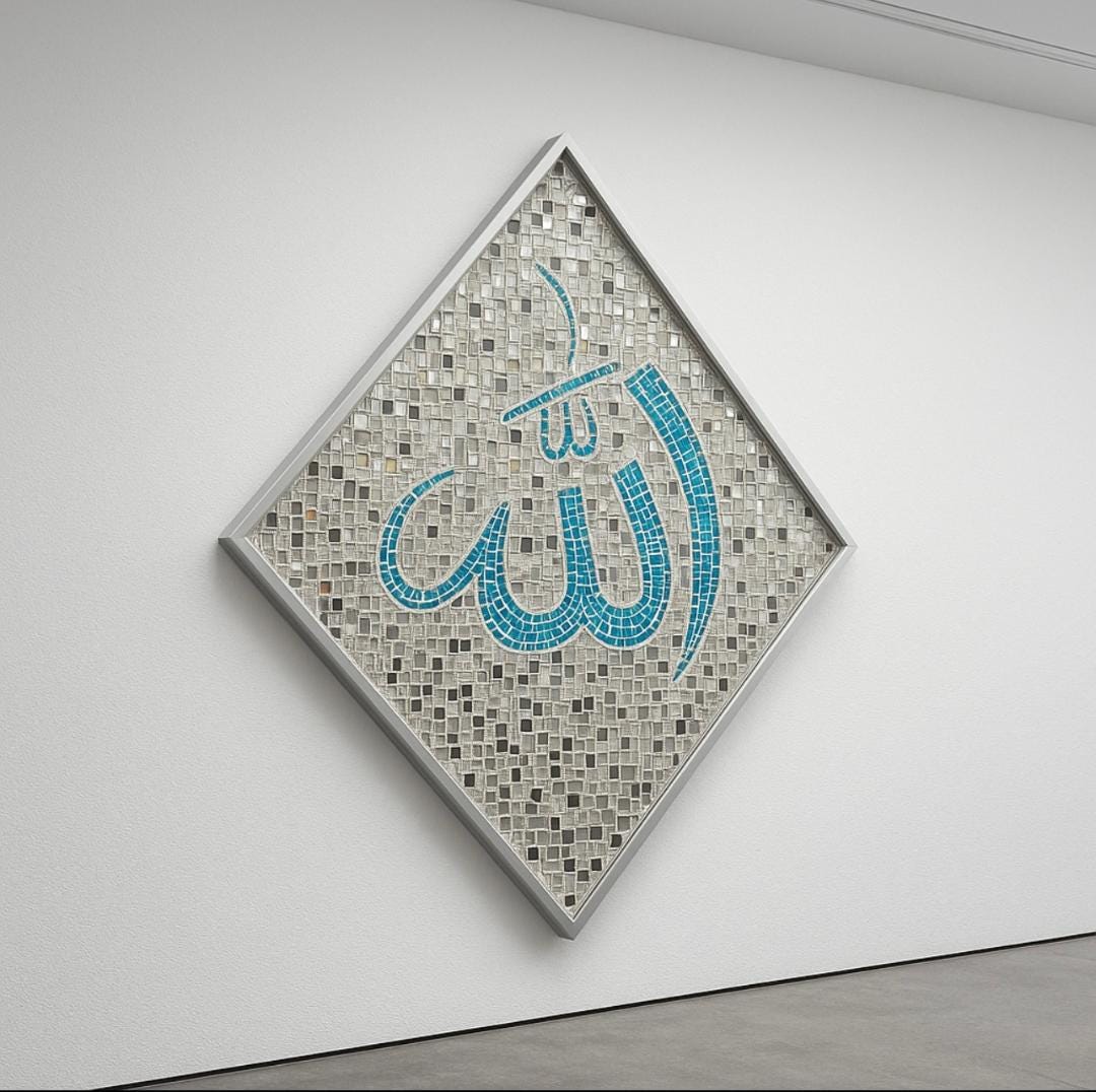 Islamic Art,mosaic,calligraphy,wall Decor,allah Calligraphy Handmade ...