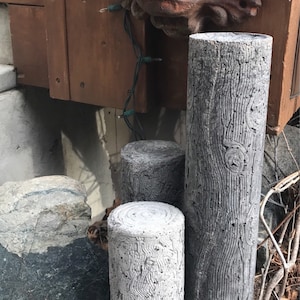 Concrete Log Garden Folly Art Sculpture Yard Art Landscape Decor Whimsy ...