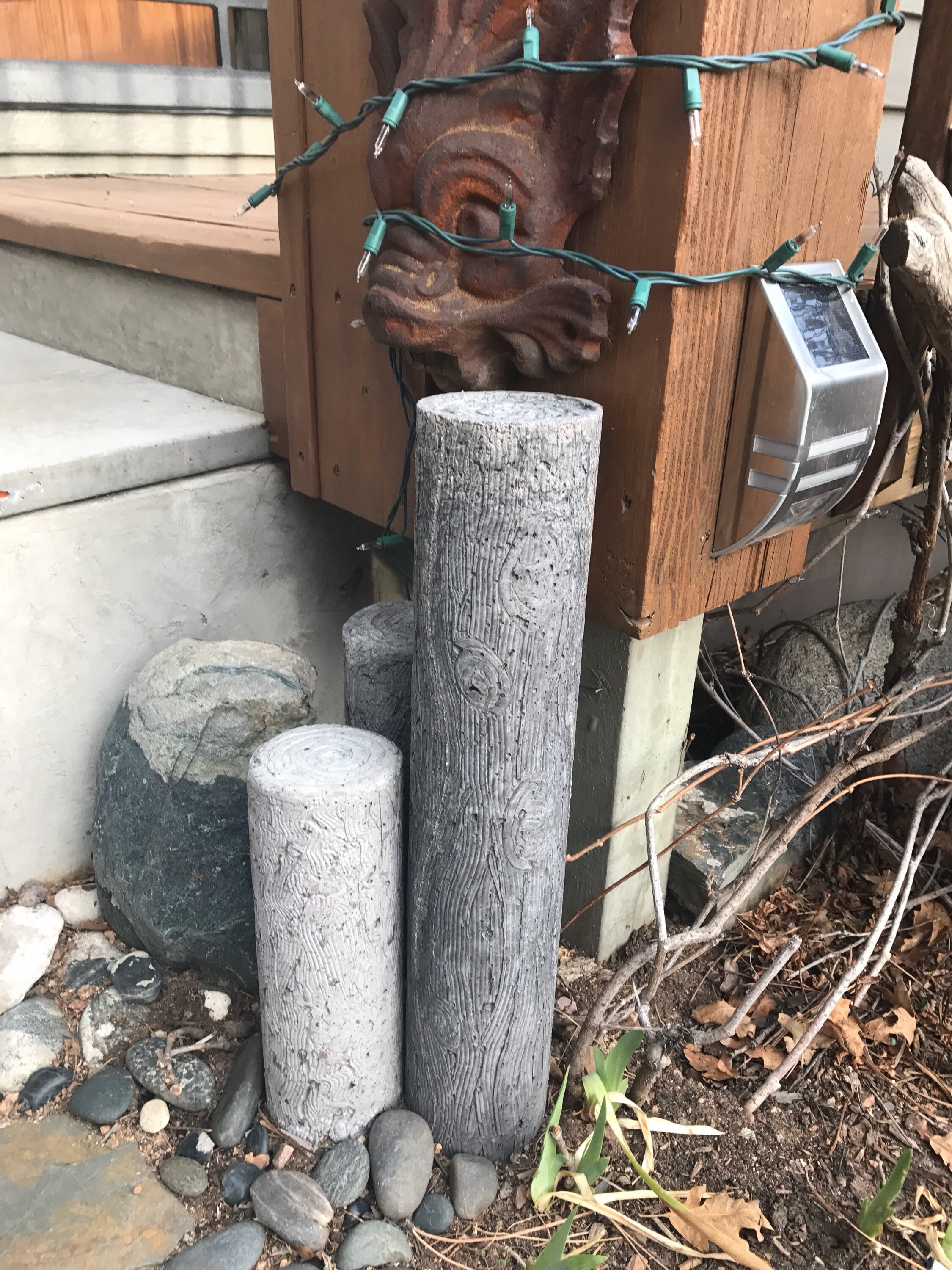 Concrete Log Garden Folly Art Sculpture Yard Art Landscape - Etsy